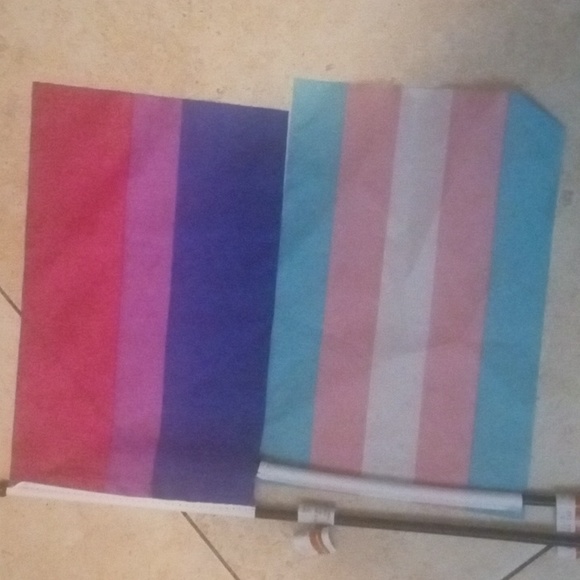 Ashland | Accents | Two Mini Multicolor Flags One Dark Pink Dark Purple ...